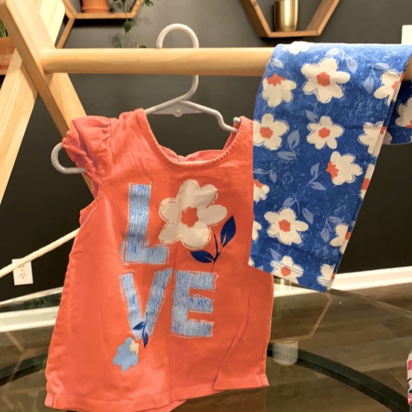 Matching Sets | 3t Summer Outfit Floral Matching Set Pink And Blue ...